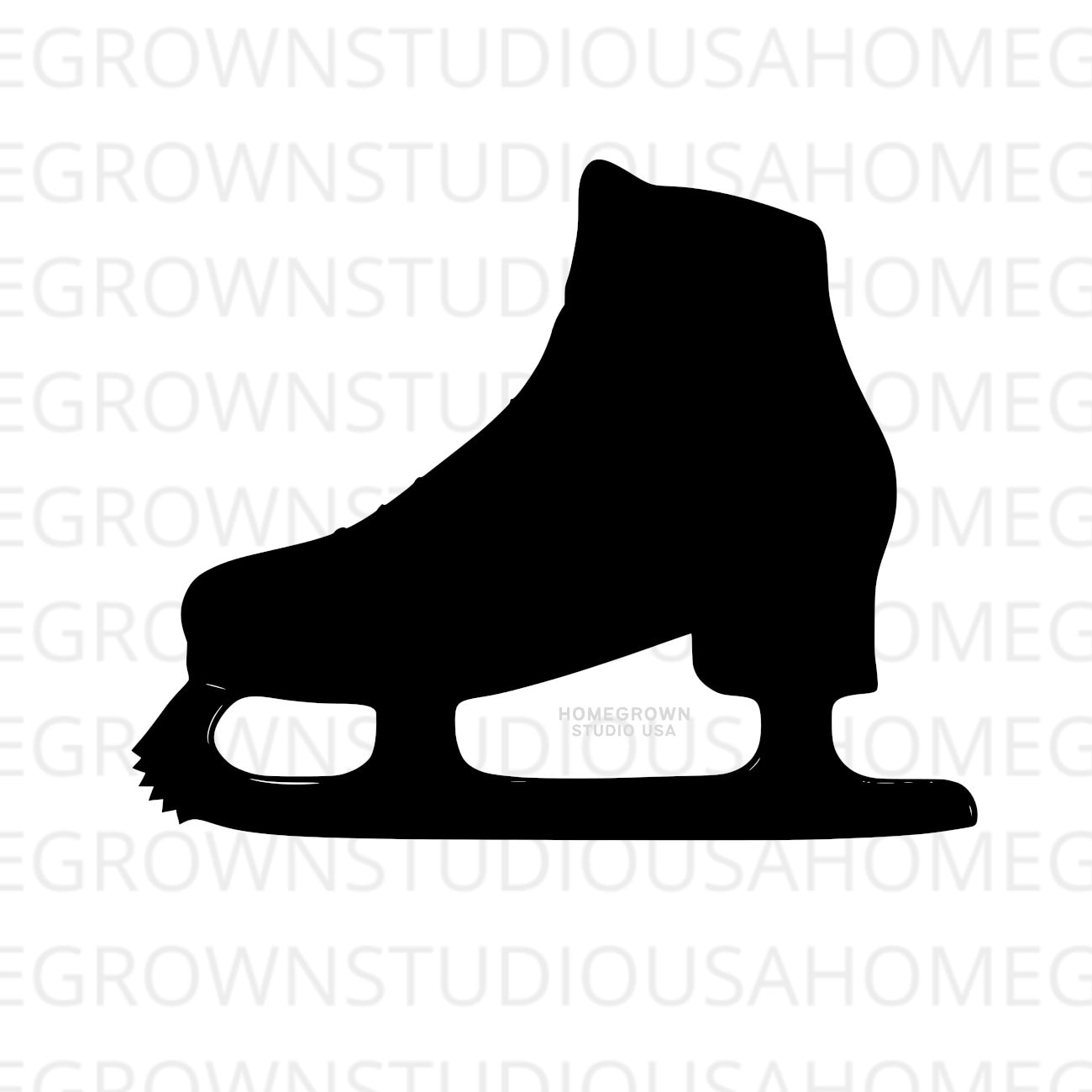 Ice Skating Silhouette