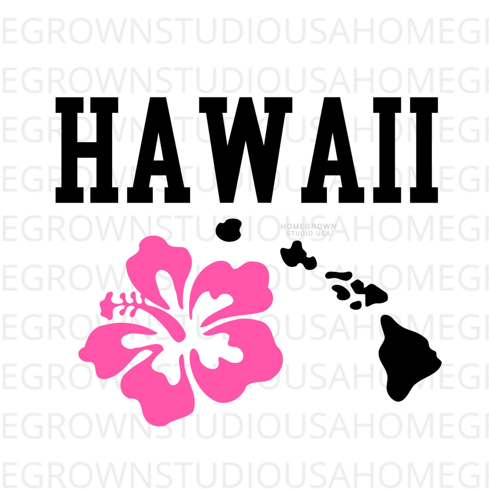 Hawaii Svg Hawaii State Svg Hawaii Map Hibiscus Hawaiian - Etsy