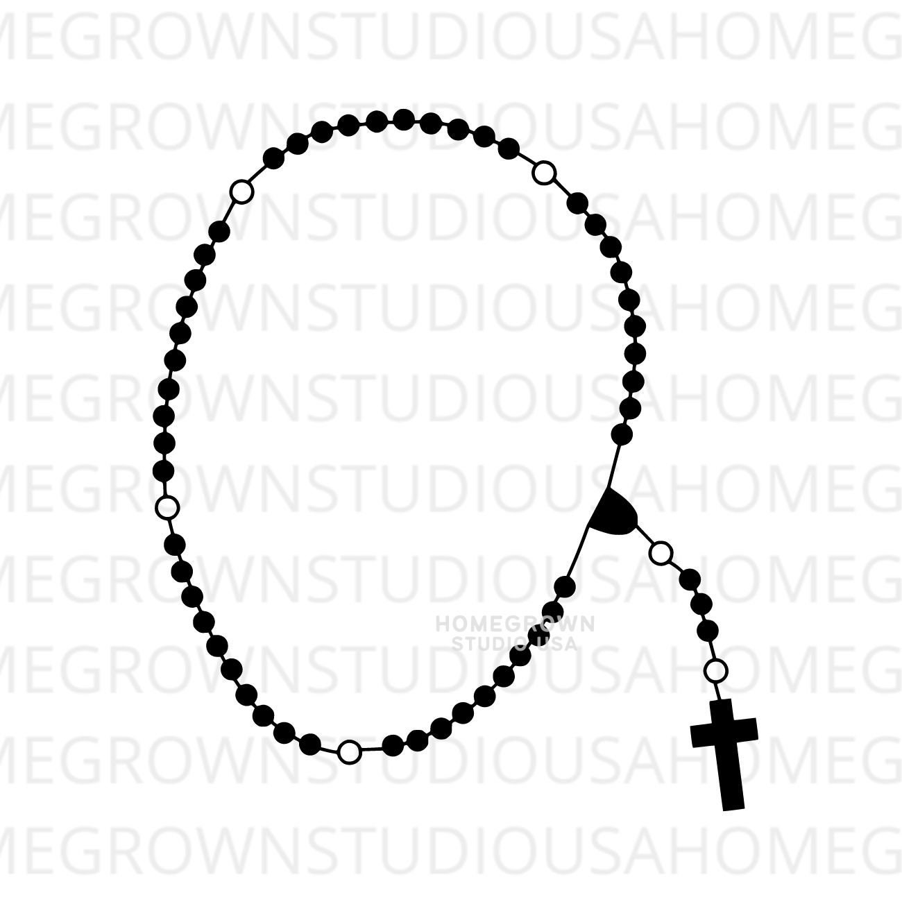 Rosary Beads Svg Christian Easter Prayer Beads Religious Faith - Etsy UK