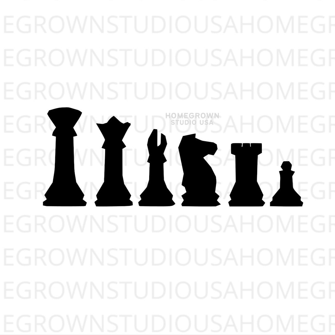 Chess Pieces Svg, Chess Svg, Chess Figures Clipart Files, Commercial ...