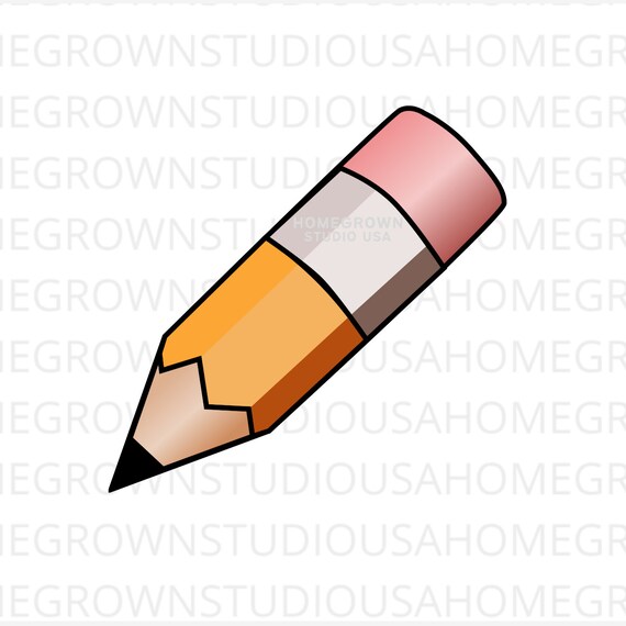 Pencil Svg Yellow Penci Clipart School Supplies Svg Teacher - Etsy