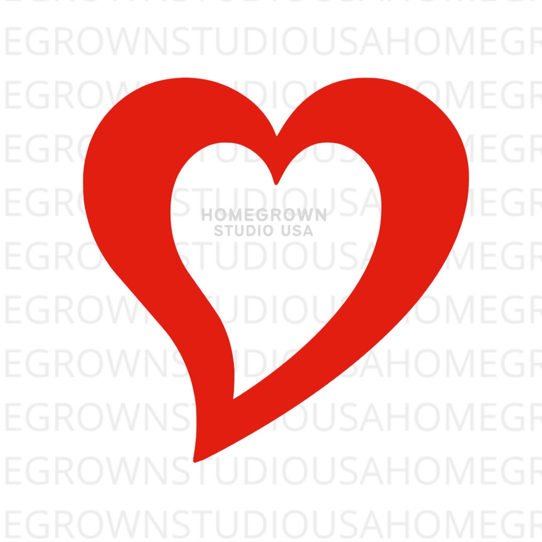 Heart SVG, Outline Heart Svg, Valentines Day PNG, Heart Shape Svg ...