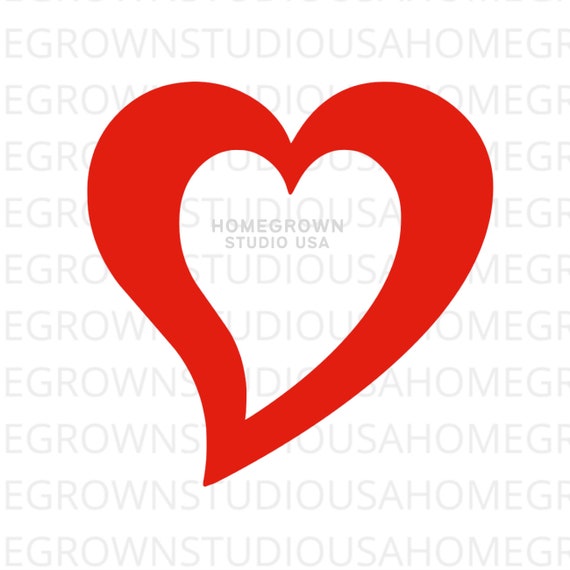 Red Heart Shape Outline