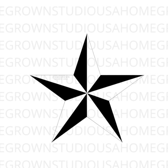 Nautical Star SVG Nautical Star Cut File Silhouette Military - Etsy ...