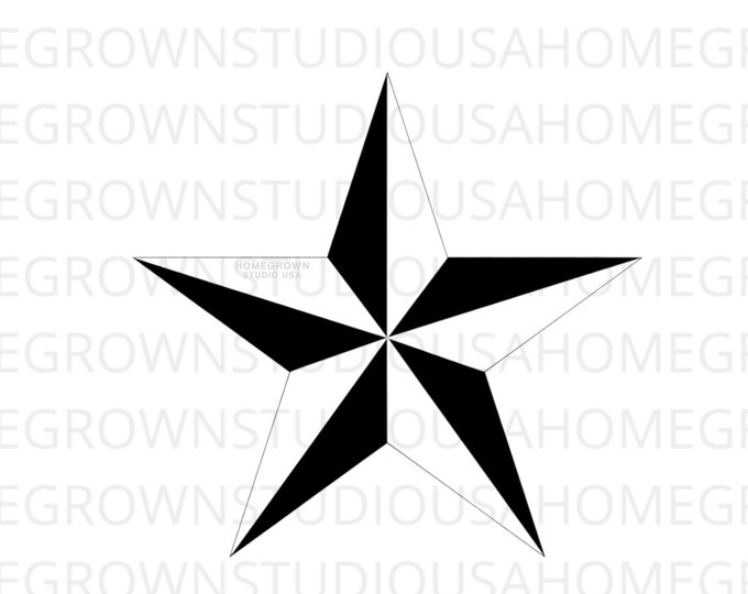 Nautical Star Svg Eps Dxf Cnc Plasmas Laser Cricut Silhouette Cuttable ...