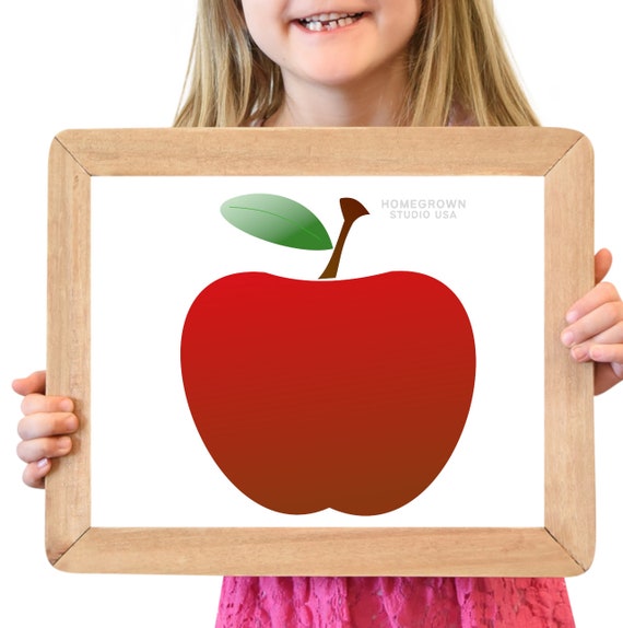 Red Apple Svg Teacher Svg Back to School Svg Apple Clipart | Etsy