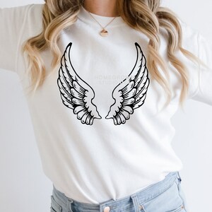 Angel Wings SVG, Feather Wings Svg, in Memory Wings Svg, Car Decal Dxf ...