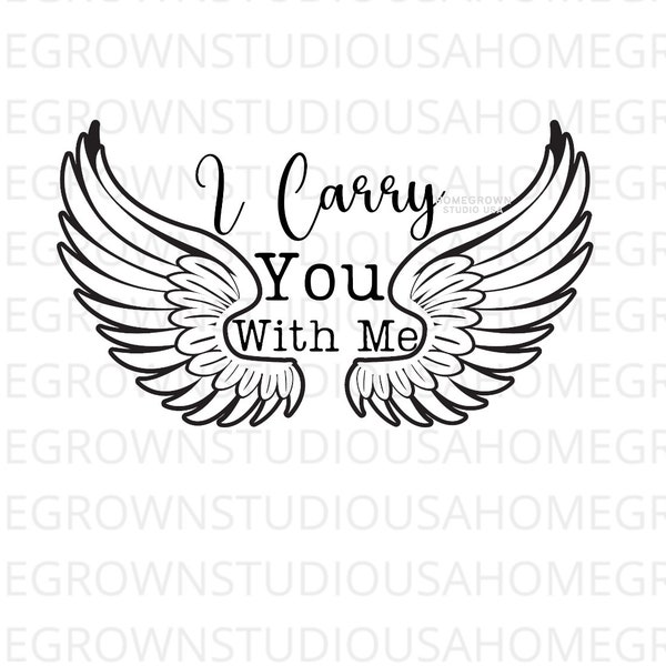 Carry You With Me Svg - Etsy