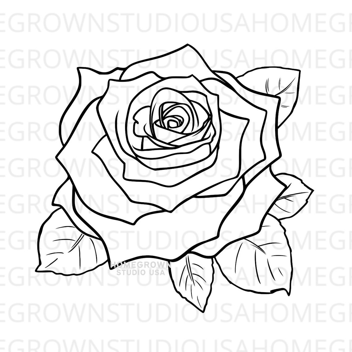 Rose Svg, Rose Flower Svg, Rose Vector Clipart, Commercial Use, Svg ...
