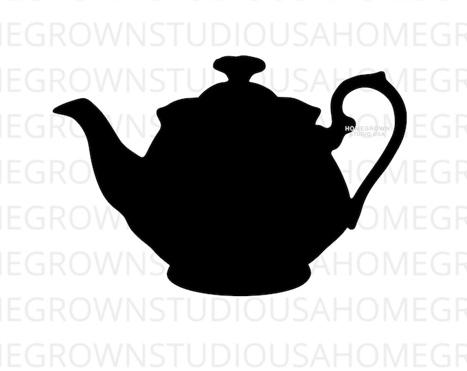 Teapot and Teacup Line Drawing. Svg Png Eps Dxf Cut Files. - Etsy