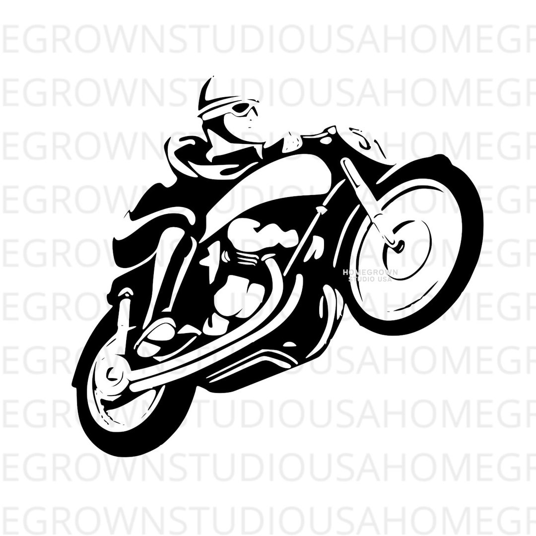 Motorcycle Svg, Motorcycle Man Svg, Racing Sports Clipart Commercial ...