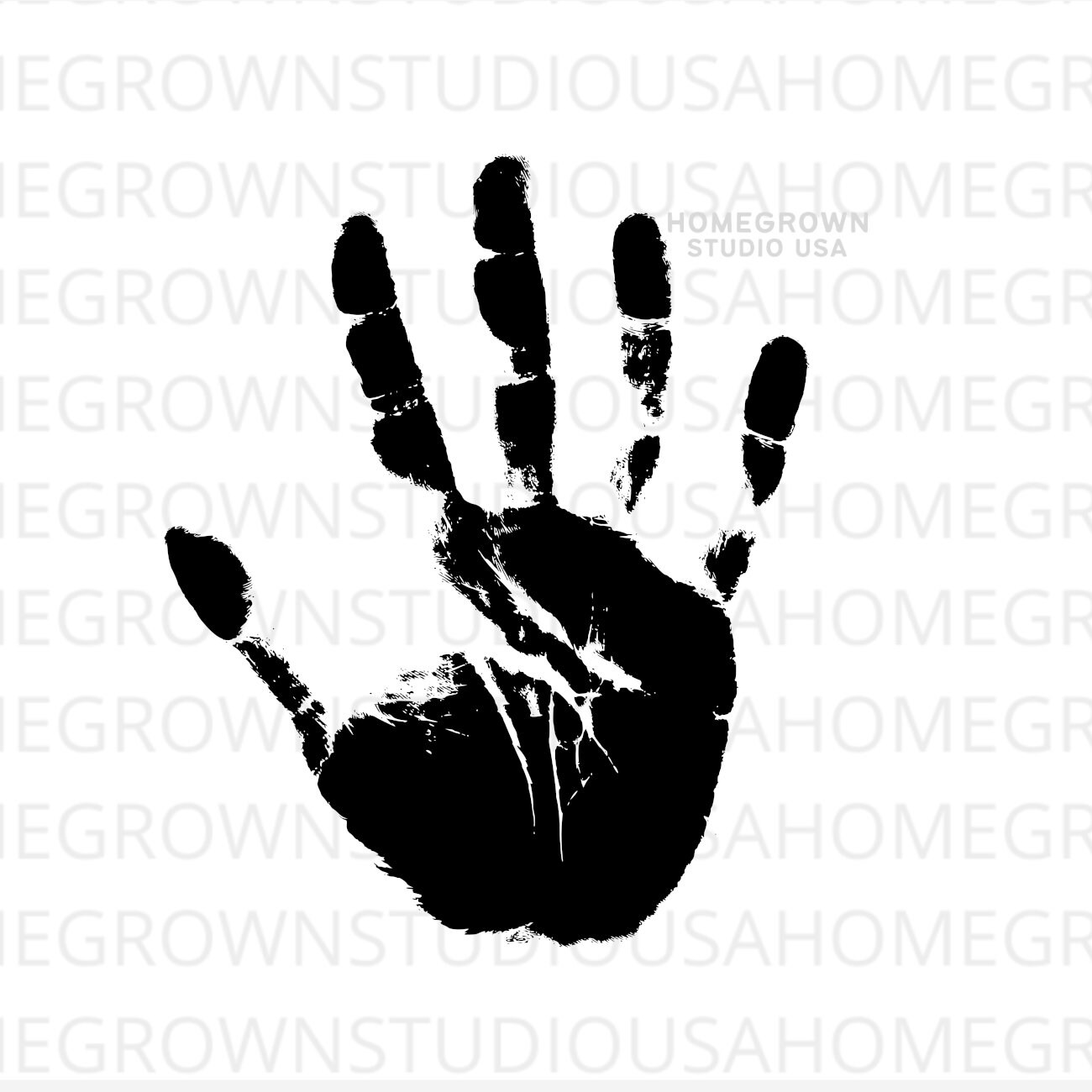 Handprint Svg Handprint Silhouette Clipart Fingerpaint Svg | Etsy