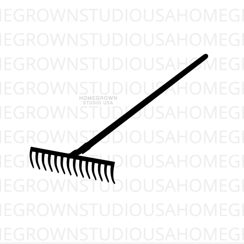 Garden Rake Svg Landscaping Garden Tools Clipart Svg Dxf | Etsy