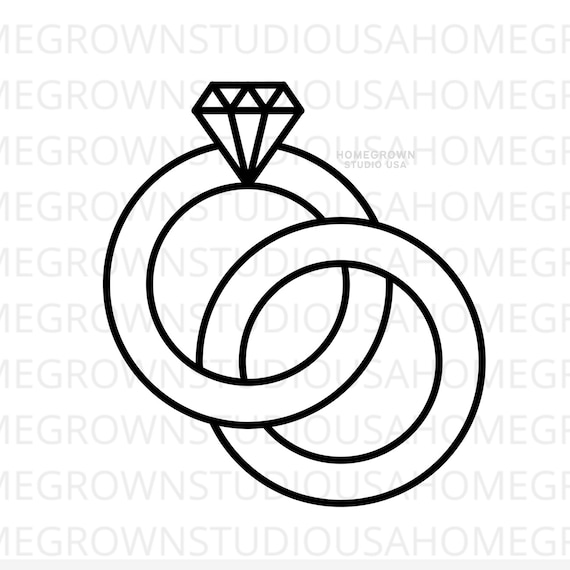 His And Hers Wedding Ring Clip Art Wedding Rings Clipart Images