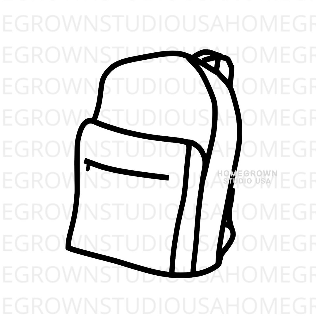 Backpack Svg, Backpack Vector Clipart, School Backpack, Commercial Use ...