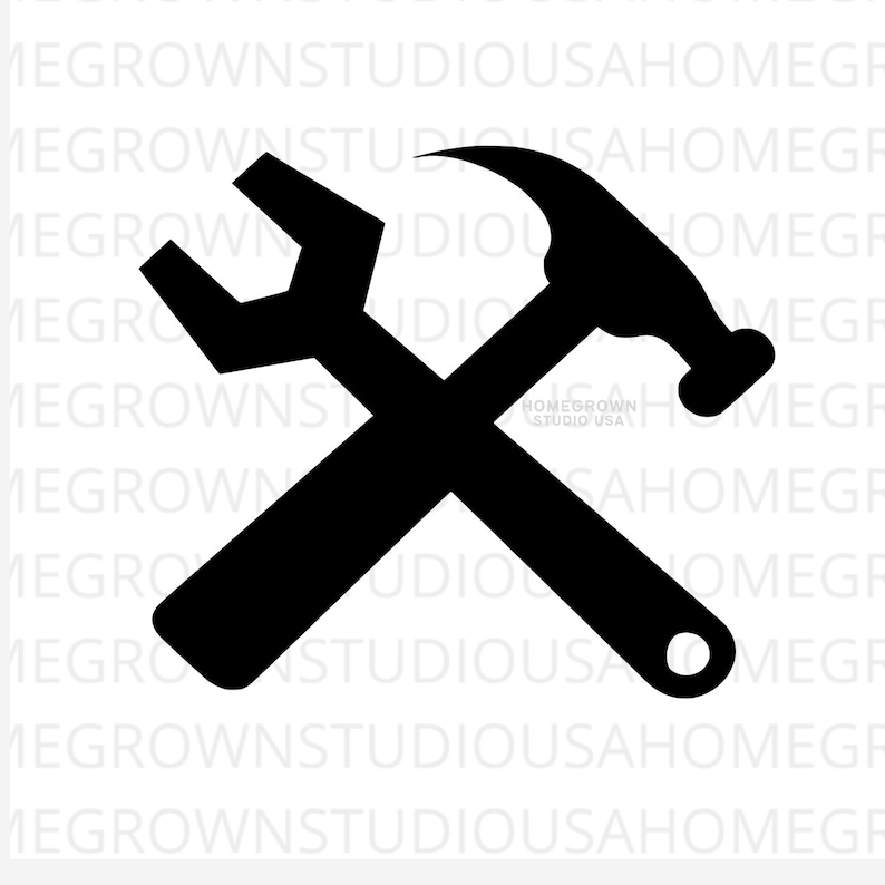 Wrench Hammer Crossed Svg Hammer Svg Tools Clipart - Etsy