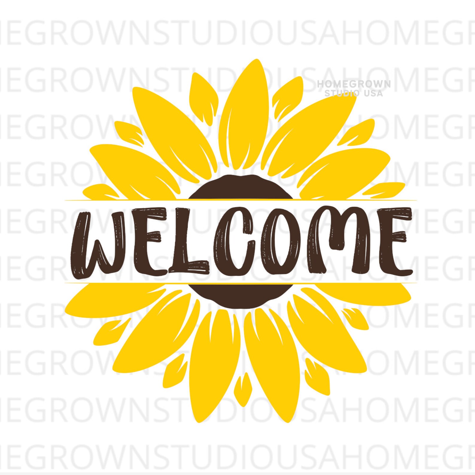 Sunflower Welcome SVG, Welcome Svg, Sunflower Png, Sun Flower House ...