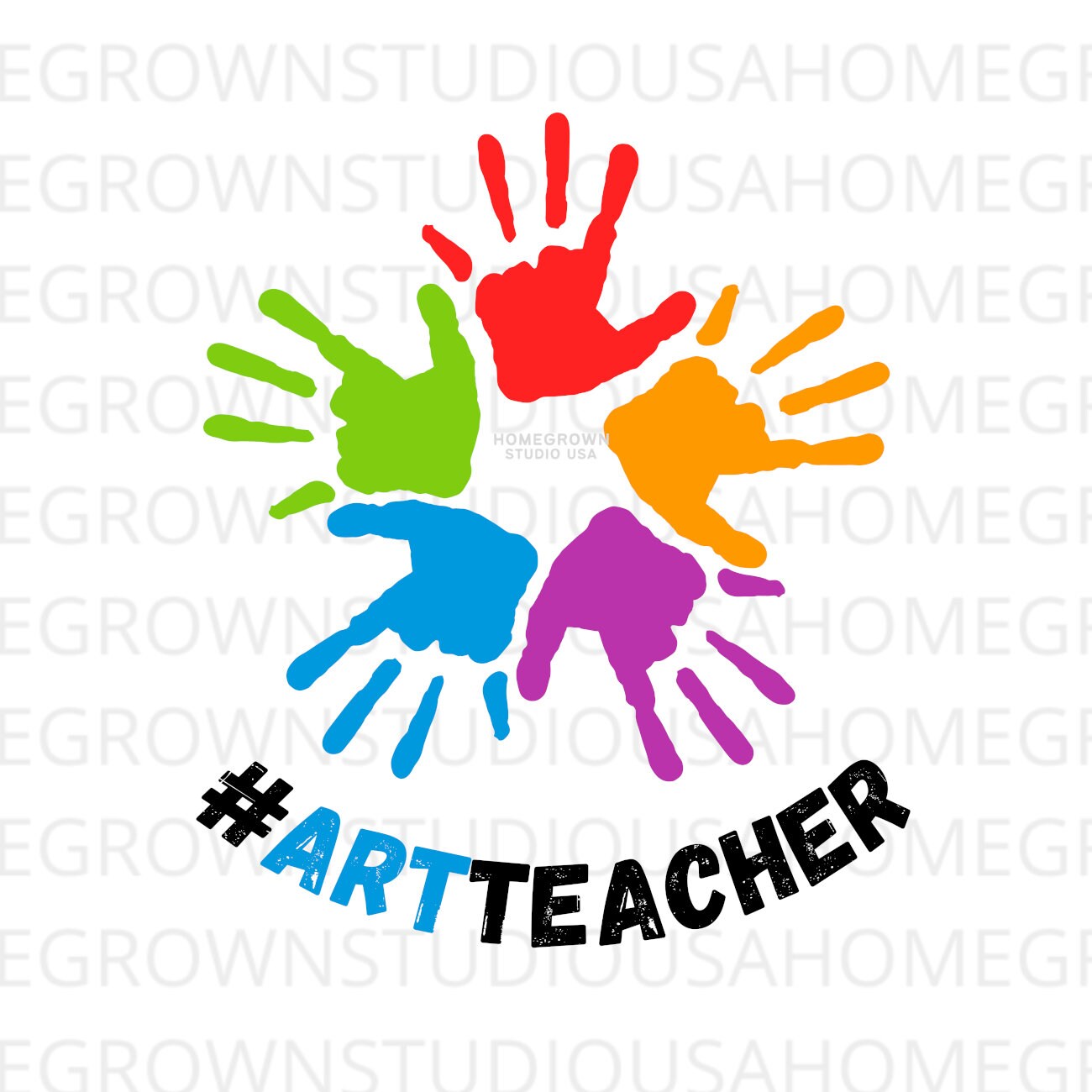 Art Teacher SVG Teacher Hand Print Svg School Svg Teacher - Etsy