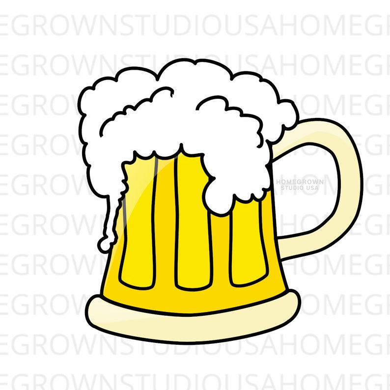 Beer Mug Svg, Beer Vector Clipart Svg, Dxf, Eps Png Jpg, Instant ...