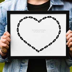 Chain Heart Svg, Heart Clipart Vector Clipart, Love Heart Svg, Dxf, Eps ...