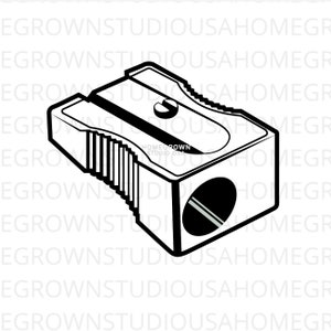Pencil Sharpener Svg, School Supplies Clipart, Teacher Svg, Commercial ...