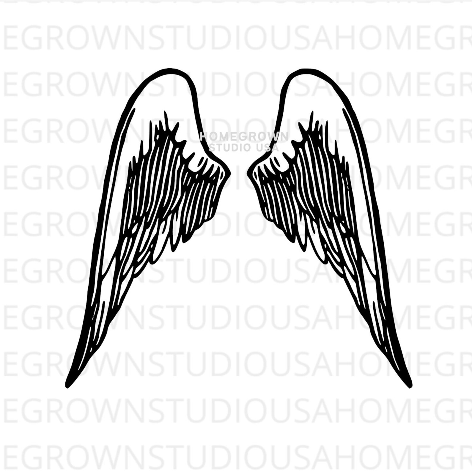 Wings SVG Feather Angel Wings Svg in Memory Wings Svg Car - Etsy