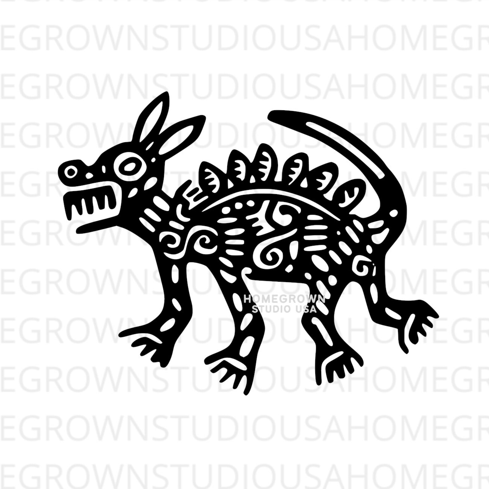 Aztec Dog Svg Aztec Mayan Animal Svg Dog Geometric Clipart - Etsy