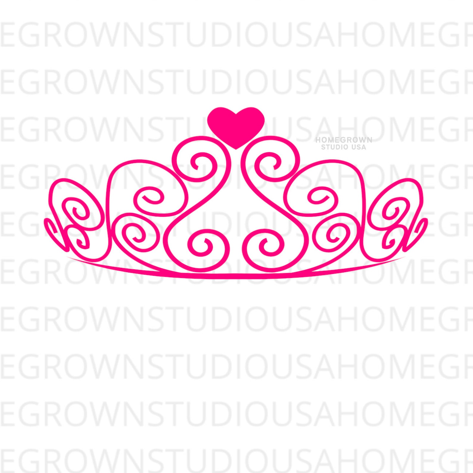 Tiara Crown Svg Princess Birthday Crown Queen Heart Tiara | Etsy