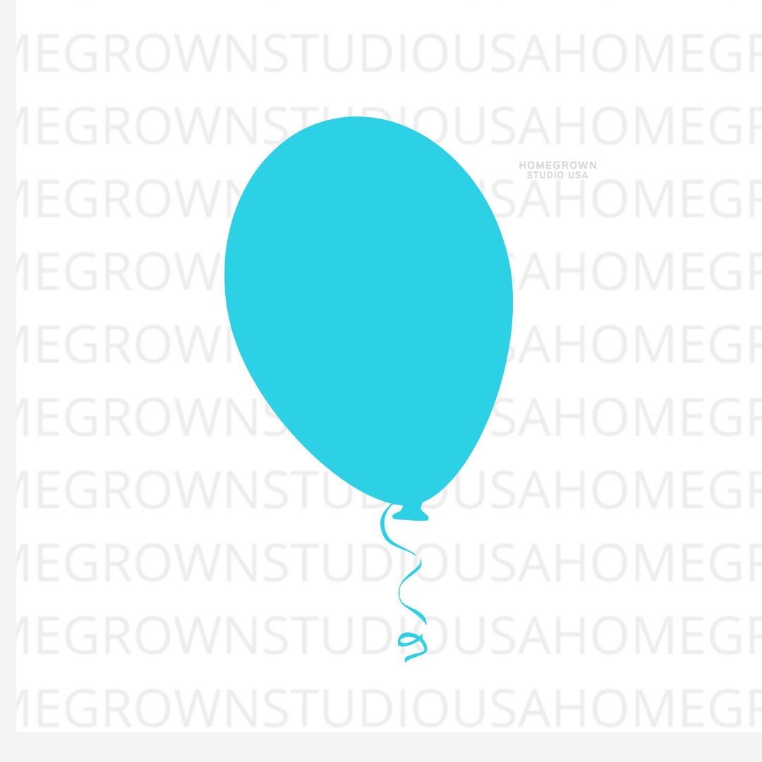 Blue Balloon Svg, Happy Birthday Svg, Birthday Balloon, Instant Digital ...
