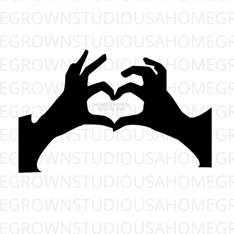 Hand Heart Svg Heart Fingers Svg Heart Svg Love Symbol - Etsy