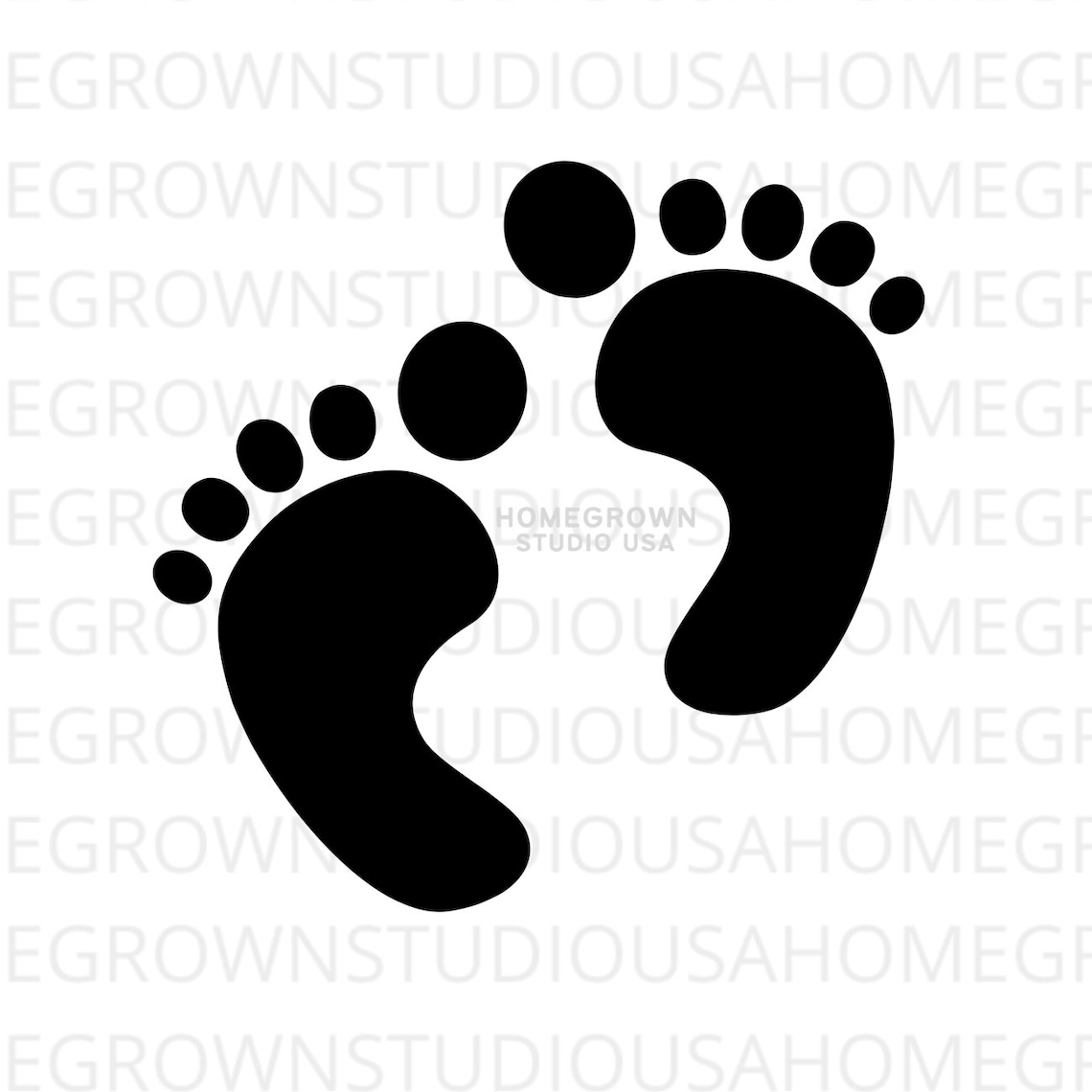 Baby Feet Svg, Baby Foot Print Svg, Newborn Clip Art, Commercial Use ...