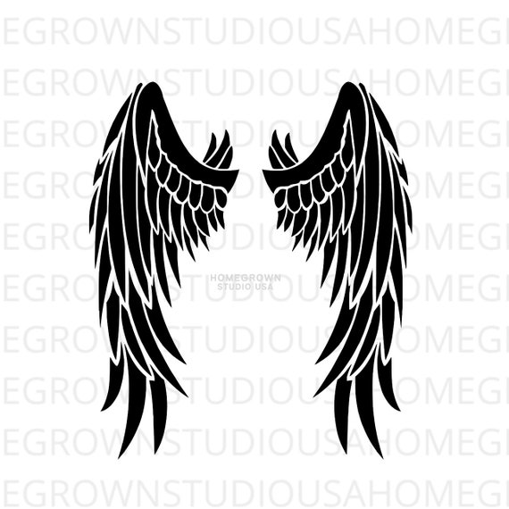 Angel Wings SVG Wings Svg Angel Wings Dxf Svg Eps Png Jpg - Etsy Australia