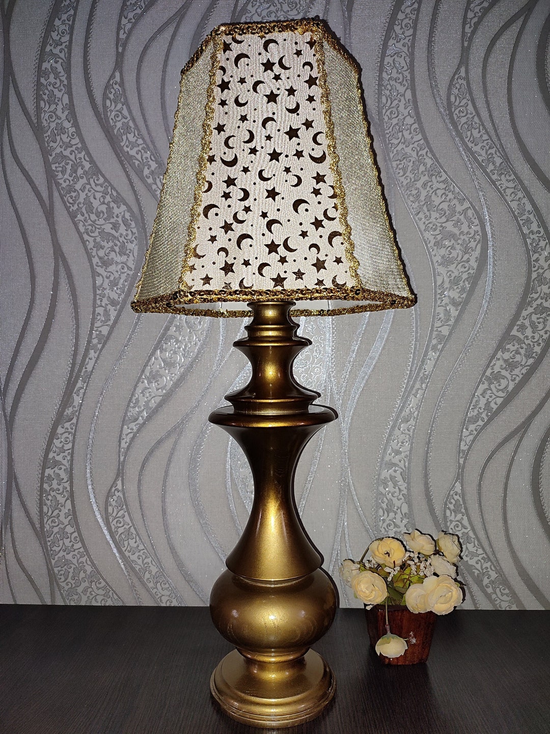 Golden Celestial Illuminator With Shimmering Moons & Stars on - Etsy