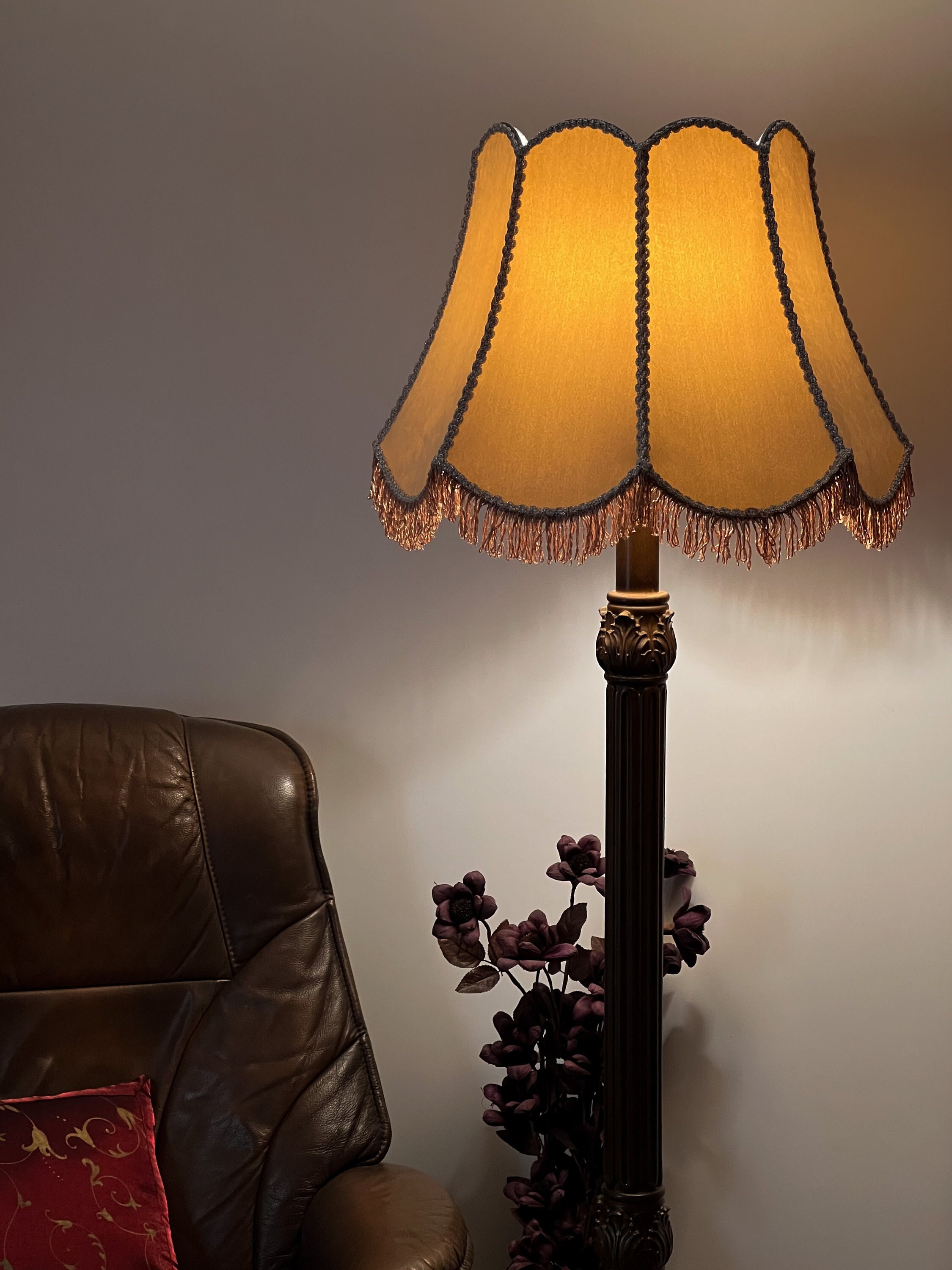 Lampshade, Handmade Velvet Lampshade for Floor Lamps, Victorian Style ...