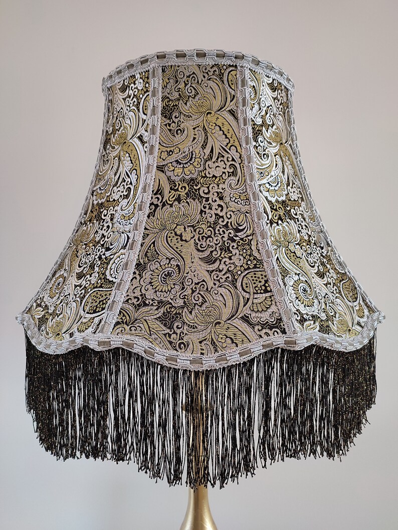 Lampshade, Fabric Lampshade, Unique Lamp Shades, Golden Lampshade - Etsy
