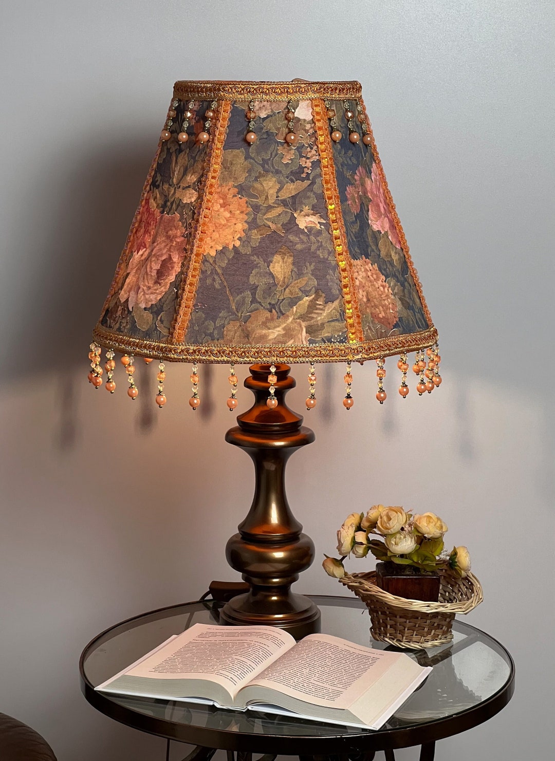 Lampshade, Flower Lampshade - a Handmade Patterned Lampshade for a ...