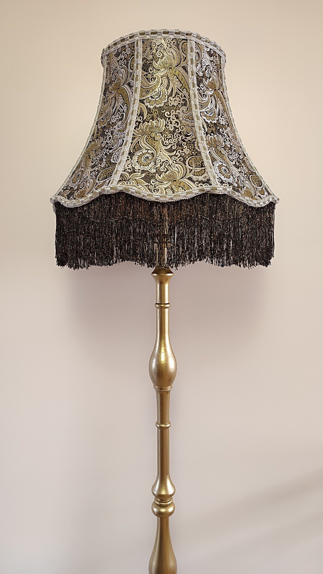 Lampshade, Fabric Lampshade, Unique Lamp Shades, Golden Lampshade - Etsy