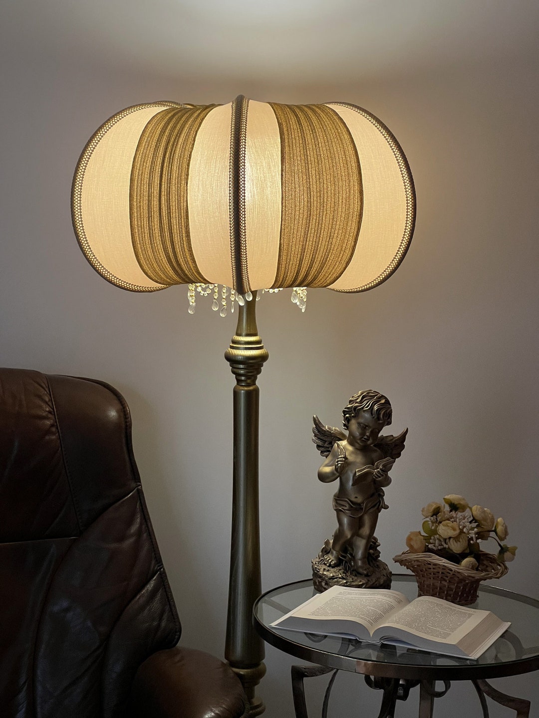 Modern Lampshades Large and Handmade With Authentic Gold Lighting - Etsy