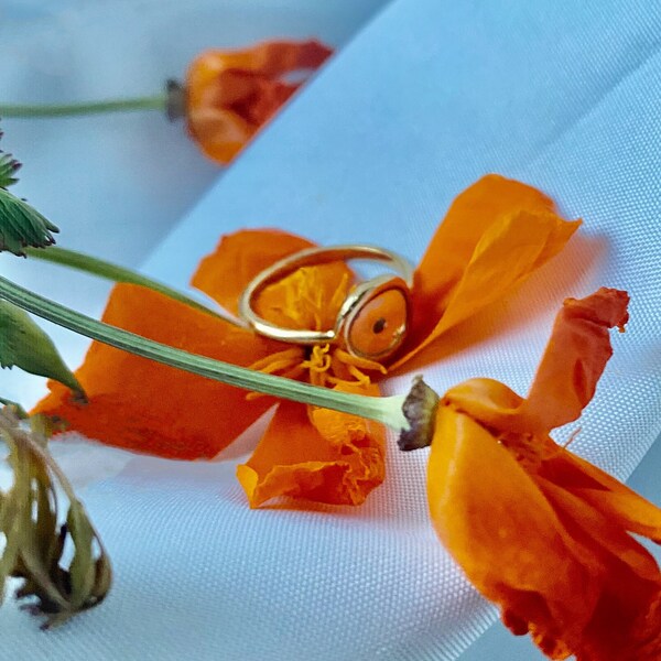 Poppy Flower Ring - Etsy