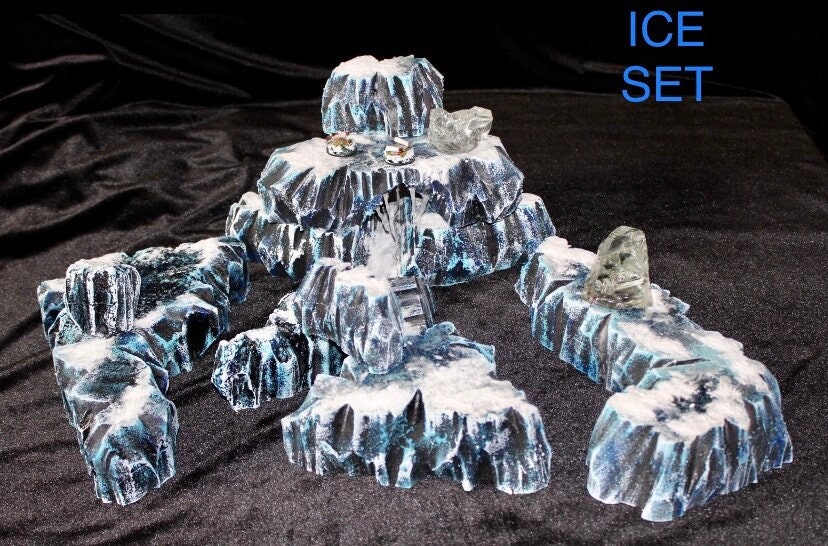Tabletop Gaming Terrain Ice Terrain Scenery - Etsy