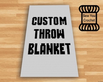 Custom Name Baby Blanket Pattern rainbow Block Letters C2C Crochet - Etsy