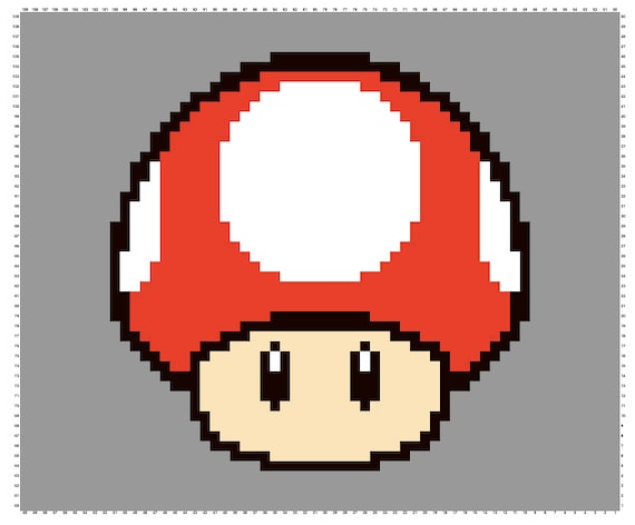 Graph Paper Drawing Mario Mushroom