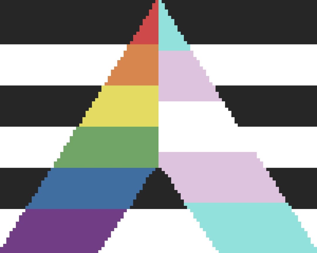 Crochet Ally Pride Flag C2C Blanket Pattern Pdfs Corner to Corner ...