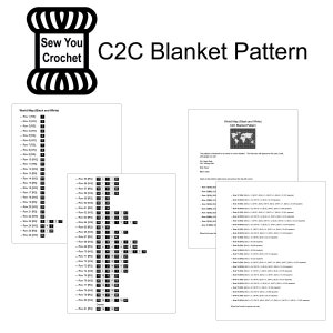 World Map black and White Digital Download C2C Pattern - Etsy