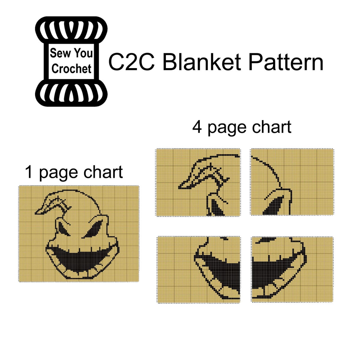 Oogie Boogie Face nightmare Before Christmas Digital Download C2C ...