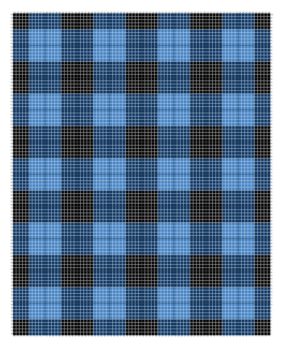 Buffalo Plaid black and Blue C2C Digital Download Crochet Pattern - Etsy