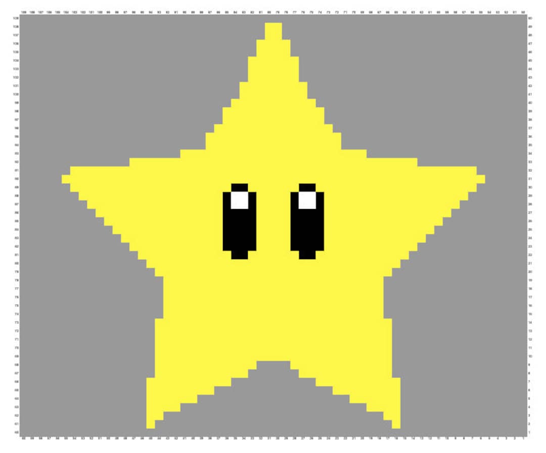 Super Mario Brothers star C2C Digital Download Crochet Pattern - Etsy