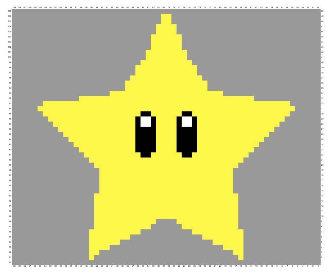 Super Mario Brothers star C2C Digital Download Crochet - Etsy