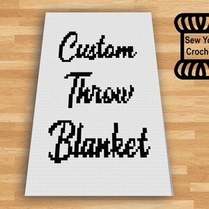 Custom Name Throw Blanket Pattern C2C Crochet - Etsy