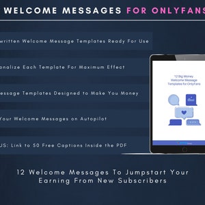 12 Onlyfans Welcome Message Templates | Plus Link to 50 Free Captions ...